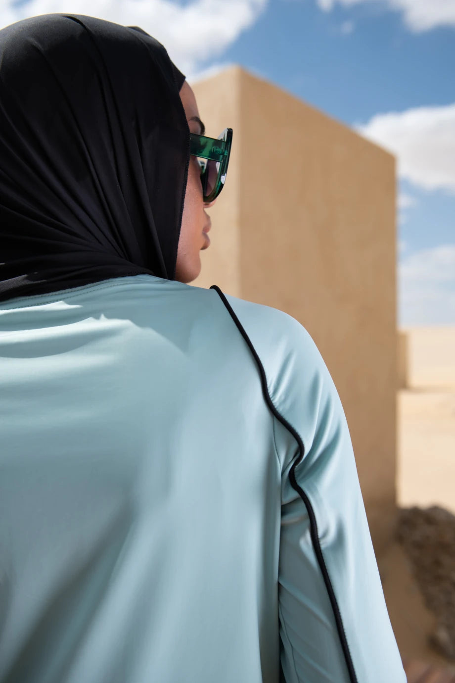 Swim Scarf | Black | hydroswimwear